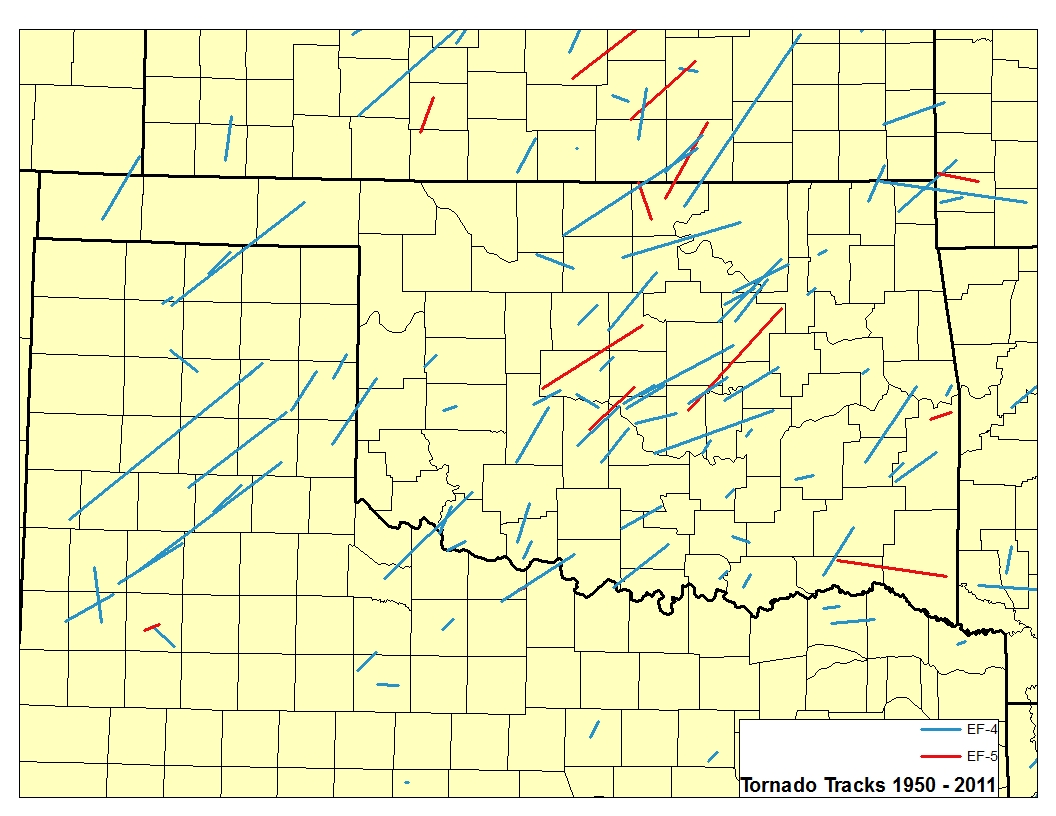 F5 and EF5 Tornadoes of the United States : weather